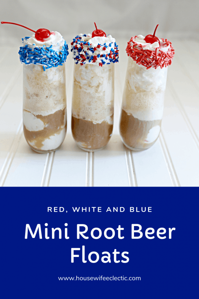 Red, White and Blue Root Beer Floats - Housewife Eclectic