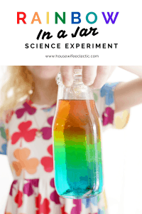 Rainbow in a Jar Science Experiment - Housewife Eclectic